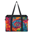 ADECORIVY Rainbow Color Tie Dye Swirl Reusable Grocery Bags, Foldable ...