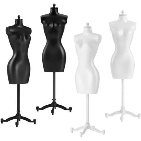 Set of 6 Doll Dress Forms Doll Clothes Mannequins Plastic 2 Colors Doll ...