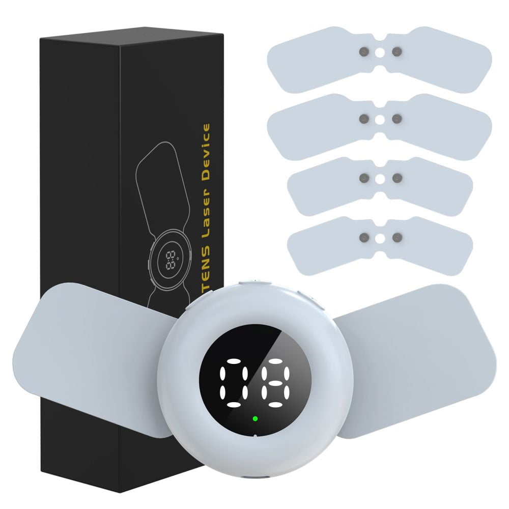 Round Tens Unit Machine Pulse Massager 20 Massage Modes Rechargeable ...