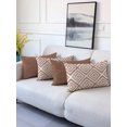 4pcs Mocha Mousse Color Decorative Pillow Covers, Geometric & Solid ...
