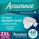 Assurance Maximum Absorbency Briefs, Unisex, 2XL, 12 Ct, 4 Pks, 48 ...