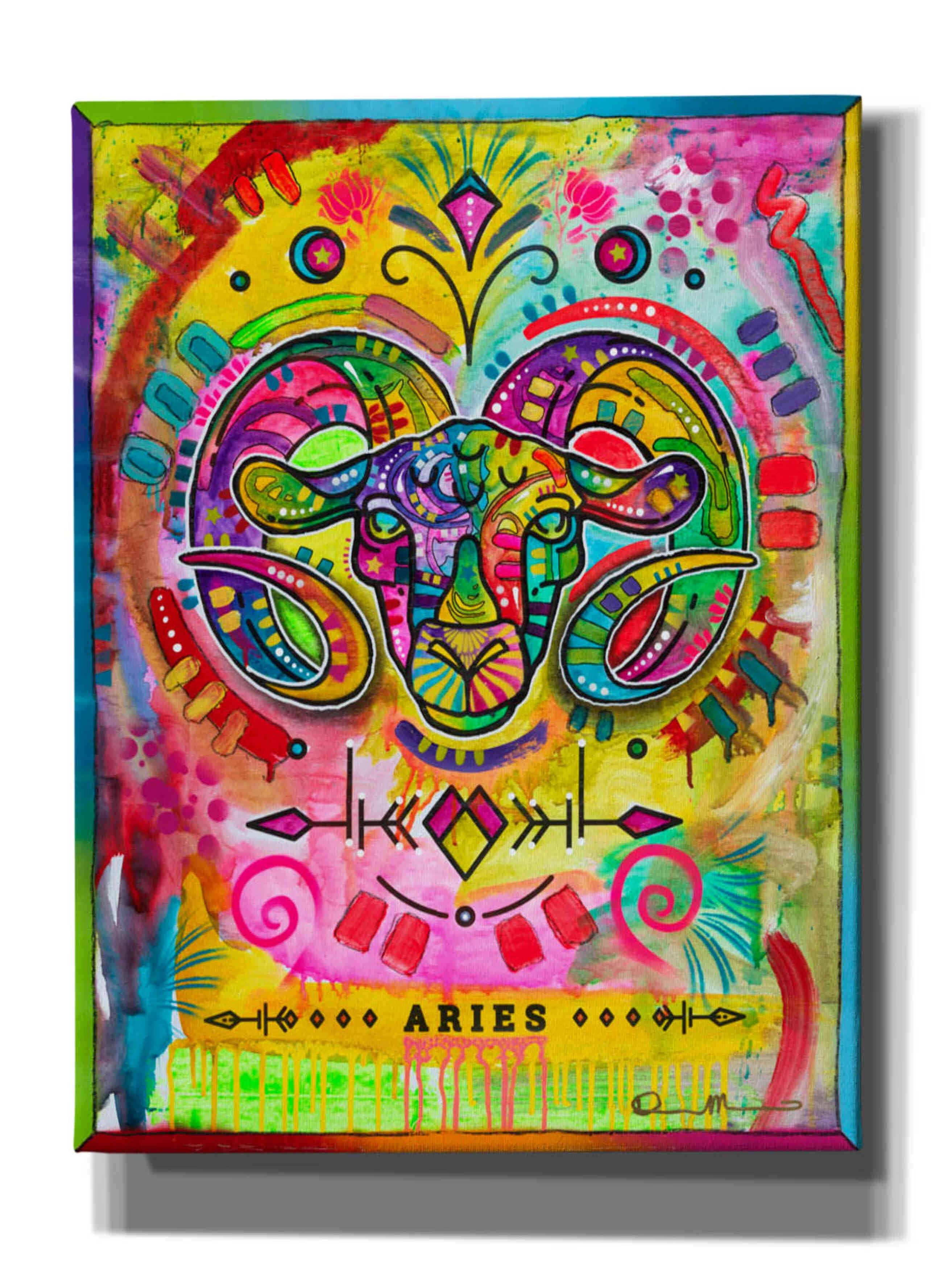 Epic Graffiti 'Aries' by Dean Russo, Canvas Wall Art, 12"x16" - Walmart.com