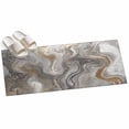 Abstract Black Grey Marble Texture Rectangle Area Rug 2x6ft,Living Room ...