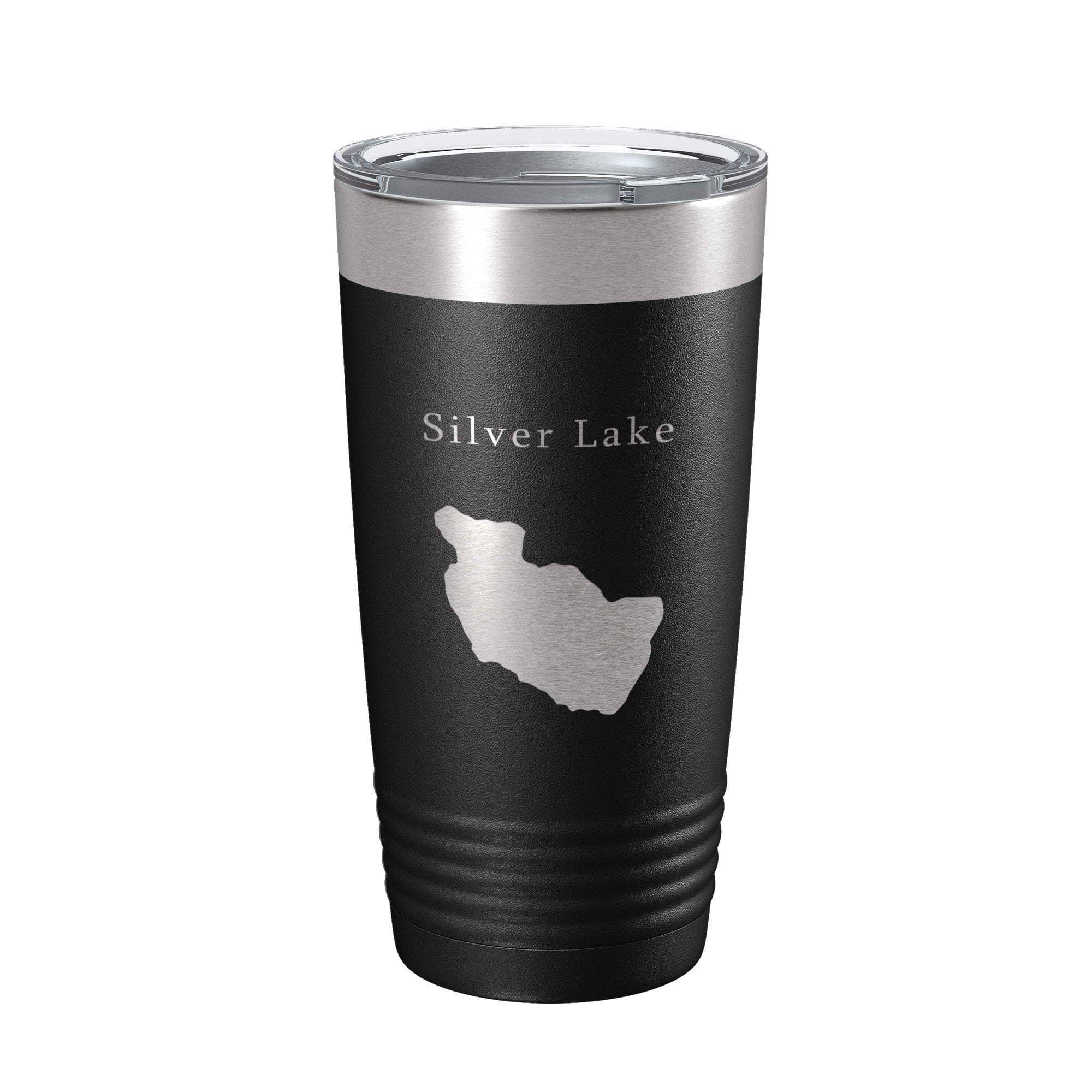 Silver Lake Map Tumbler Travel Mug Insulated Laser Engraved Coffee Cup ...