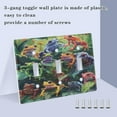 3 Gang Light Switch Cover Plate Colorful Frogs on Leaves Wall Plate ...