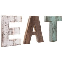 Wood Tabletop Eat Letter Sign Cutout Wooden EAT Letters Freestanding ...