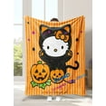 Halloween Hello Kitty Sanrio Blanket Soft Sleeping Blanket Travel Scarf ...