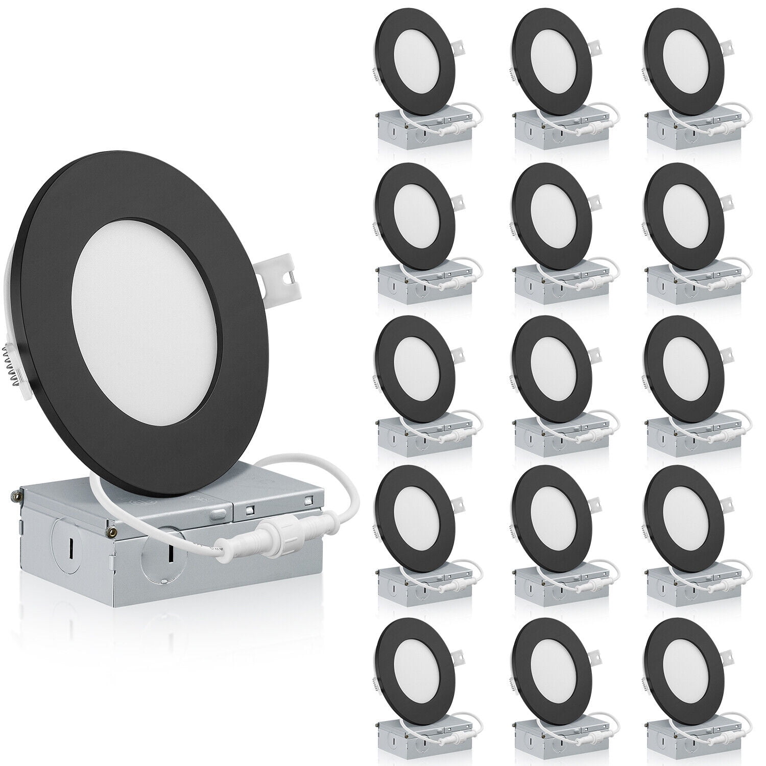 QPlus 4inch LED Recessed Lights, Aluminum Body, Soft White, Dimmable ...