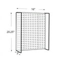 Azar Displays 700357-WHT White 16"W x 20.25"H Pegboard Powerwing ...