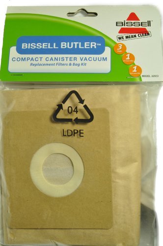 Bissell Butler Compact Canister Vacuum Cleaner Bags, Fits: Model 3580 ...