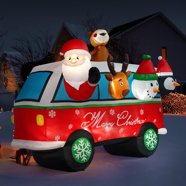 inflatable Christmas Santa on ATV 4 wheeler Airblown - Walmart.com