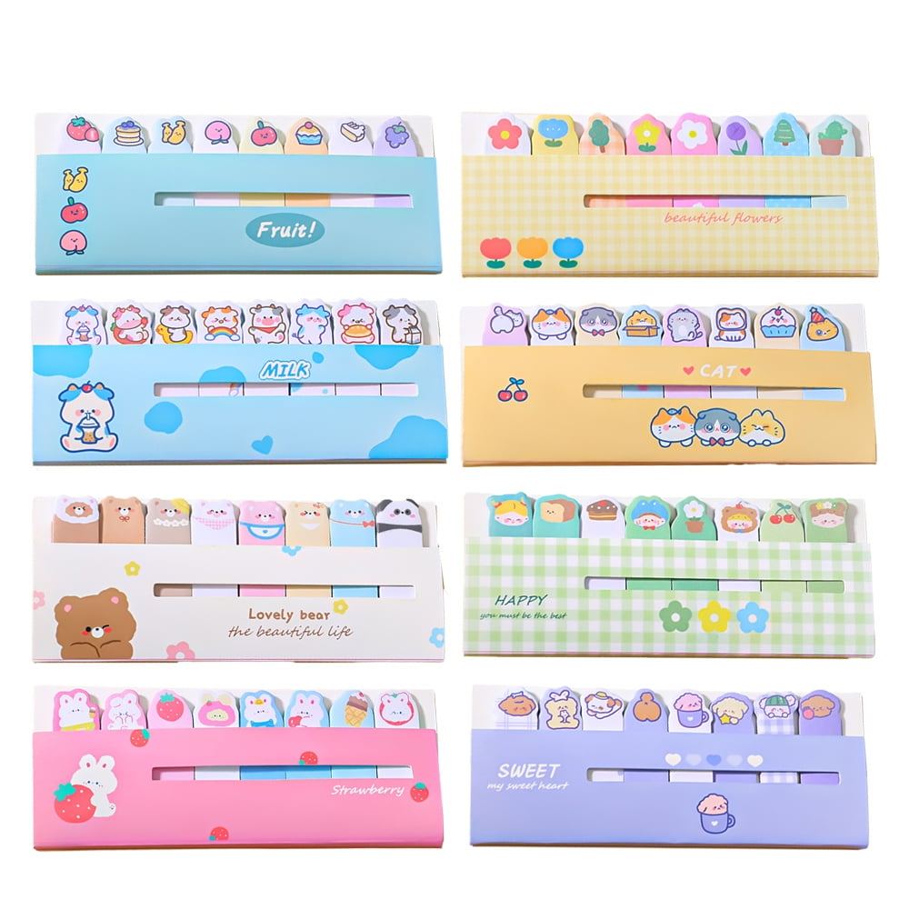 8 sets of cartoon animal sorting station index stickers, creative and ...
