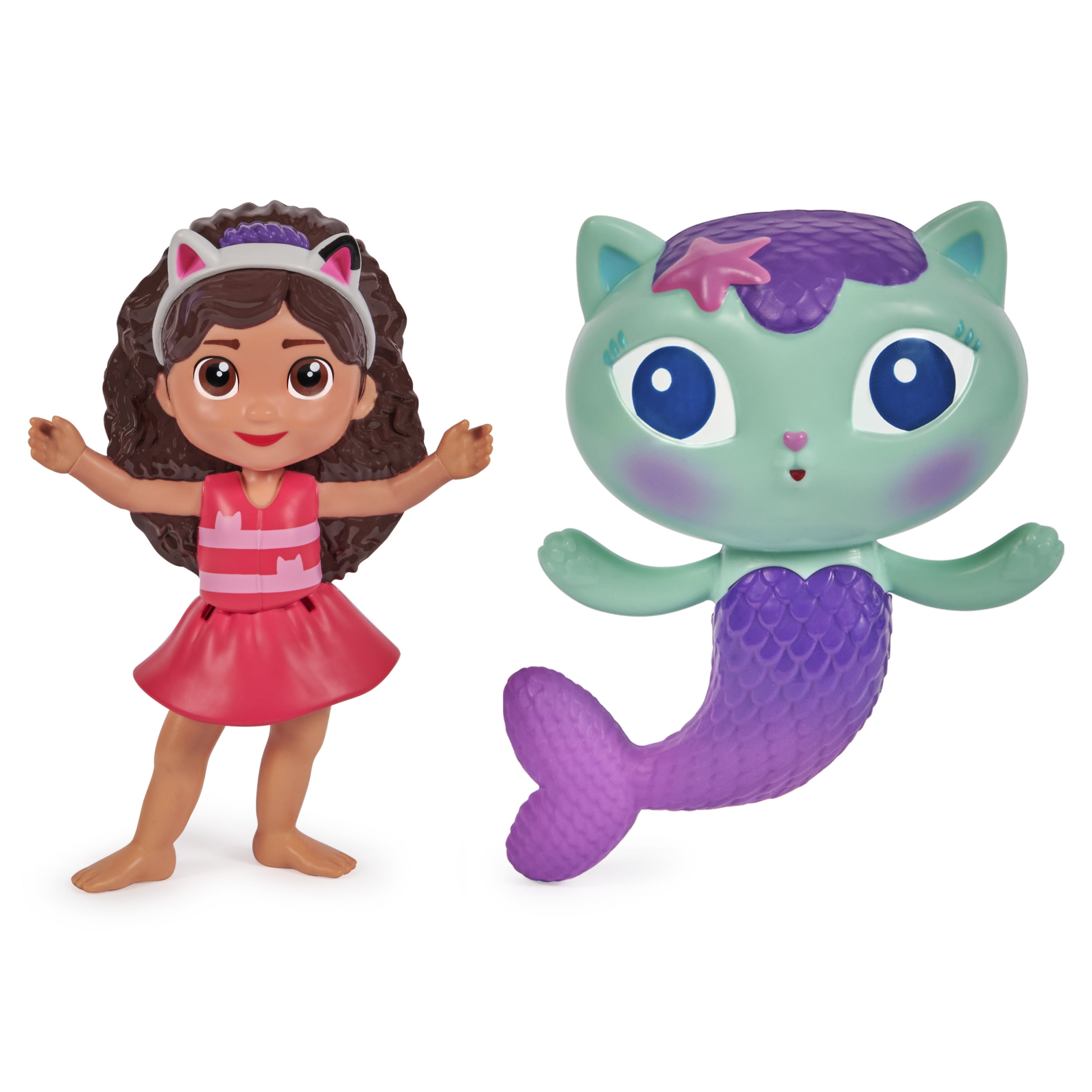 Swimways Gabby's Dollhouse Floatin' Figures, Gabby & Mercat 2-Pack ...