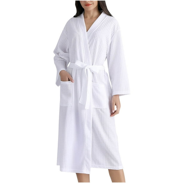 yievot Women Robe Soft Shawl Collar Robes Bathrobe Sleepwear Loungewear ...