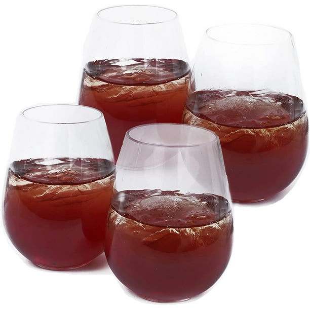 Plastic Stemless Wine Glasses
