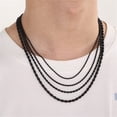 PAMTIER Men's Women's Stainless Steel Jewelry 2.4MM Hip Hop Rope Chains ...