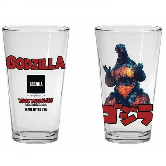 Toon Tumblers Burning Godzilla Pint Glass - Walmart.com