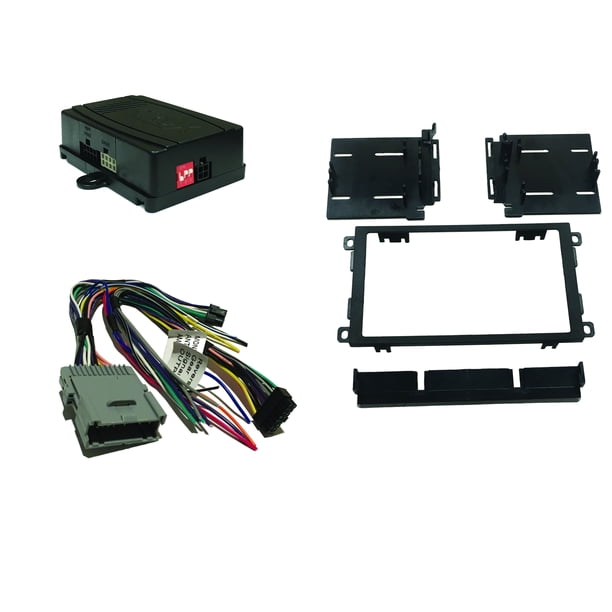 Crux DKGM-48D Radio Replacement with Steering Wheel Control Retention and Double DIN Dash Kit ...