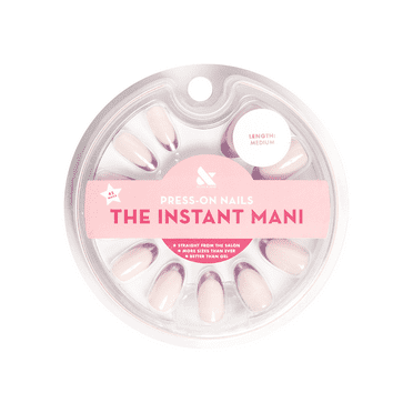 Olive & June Instant Mani Minimalist Oval Medium Press-On Nails, Rose ...