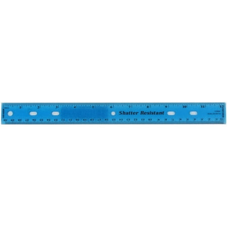 12" Shatter-Resistant Binder Ruler, Available in Multiple Colors ...