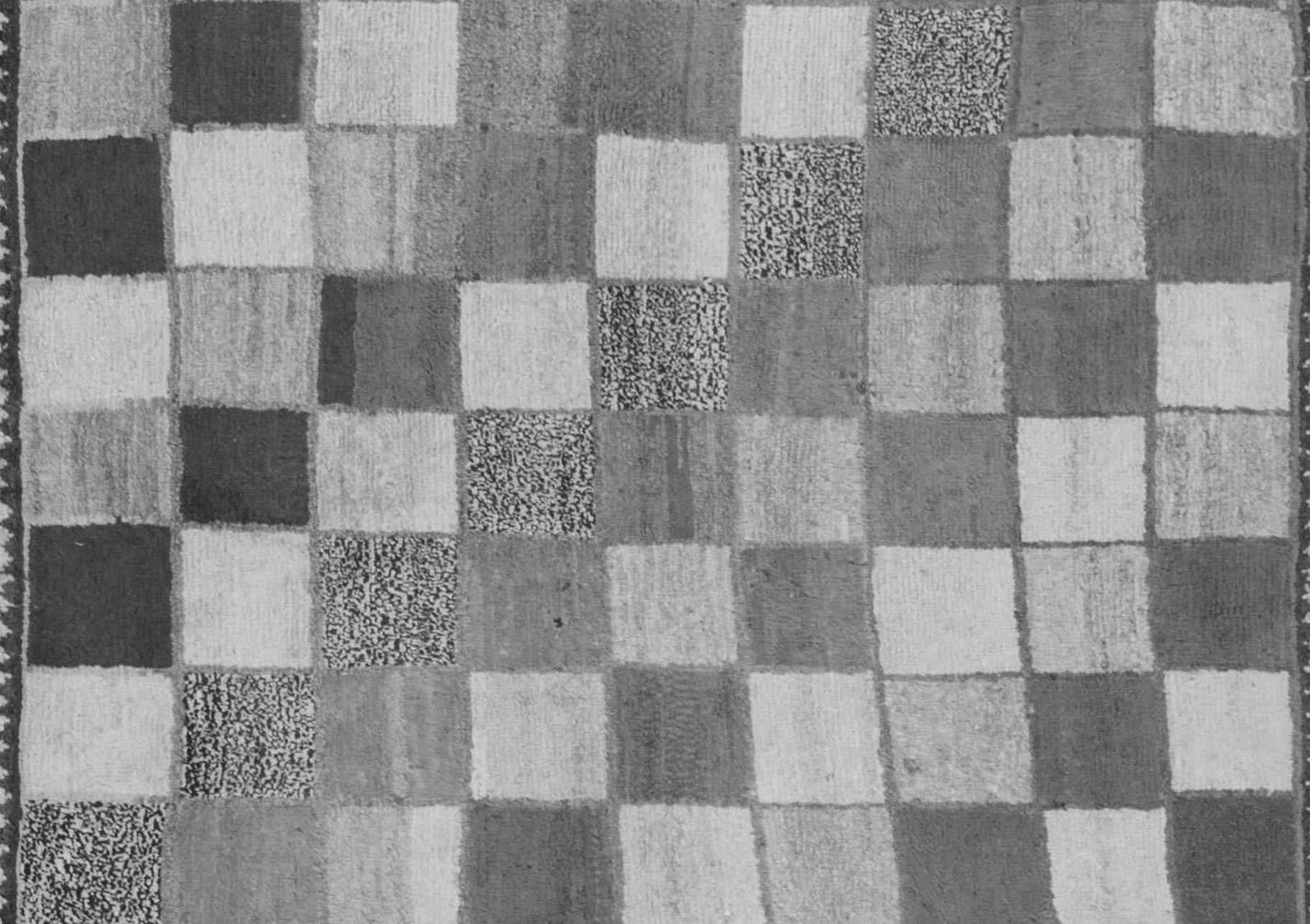 Ahgly Company Indoor Rectangle Checkered Gray Modern Area Rugs, 2' x 5 ...