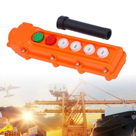 Spptty Hoist Control Switch,Crane Controller Hoist Remote Control Station Push Button Switch 6 ...