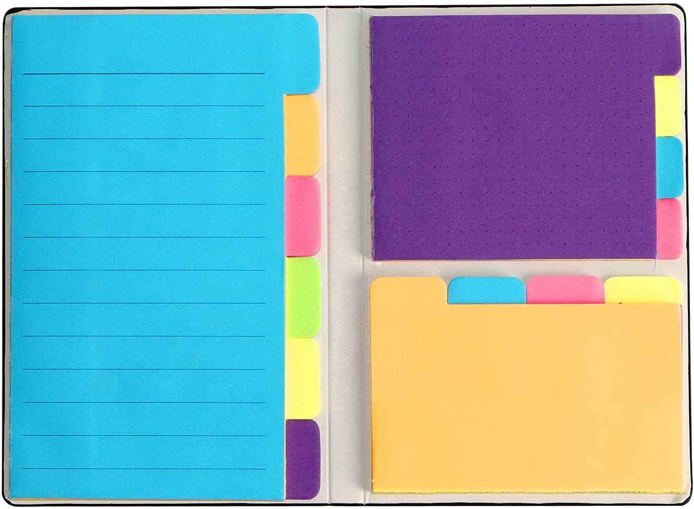 ICHUDAN Divider Sticky Notes Set Bright Assorted Colors & Sizes Planner ...