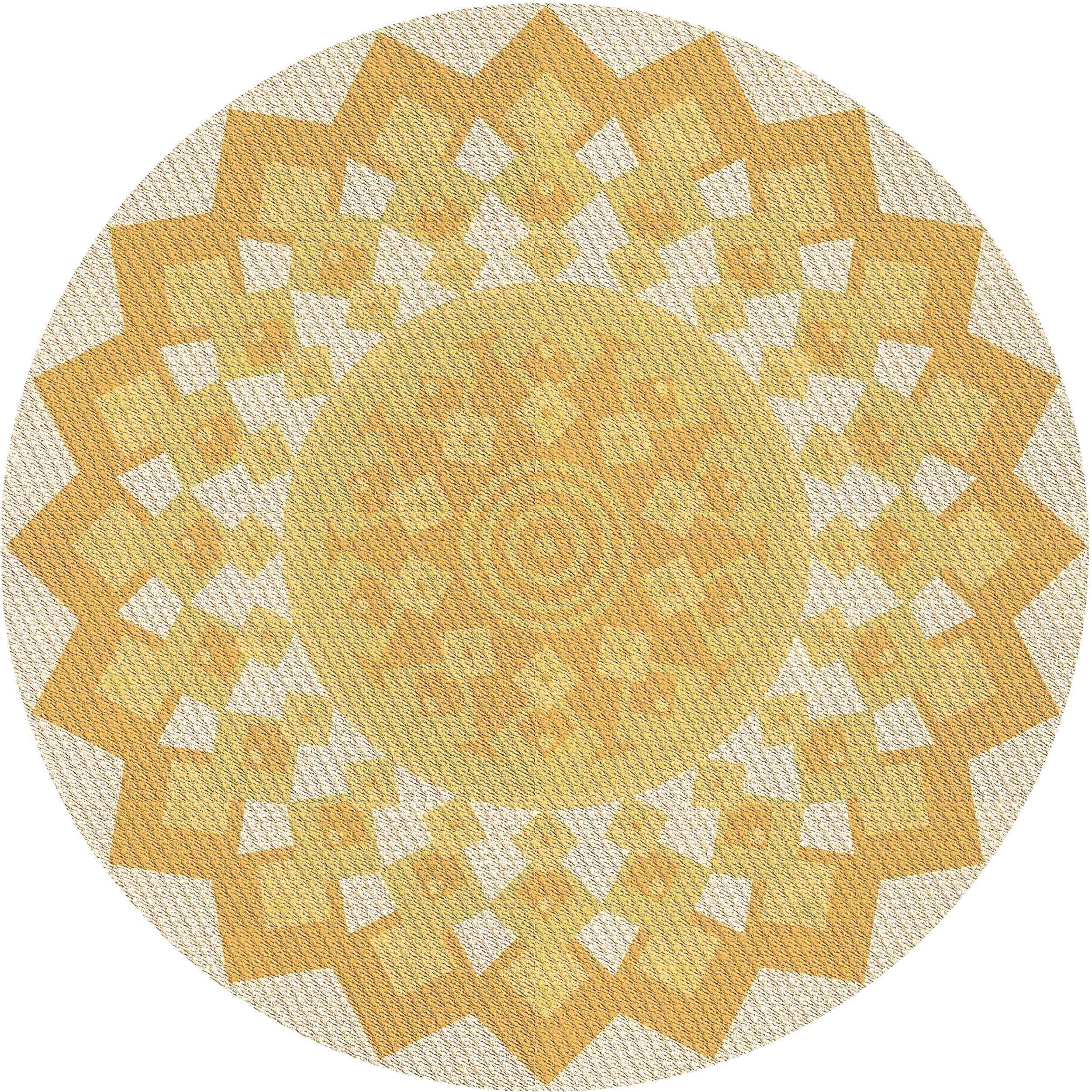 Ahgly Company Indoor Round Patterned School Bus Yellow Area Rugs, 6 ...