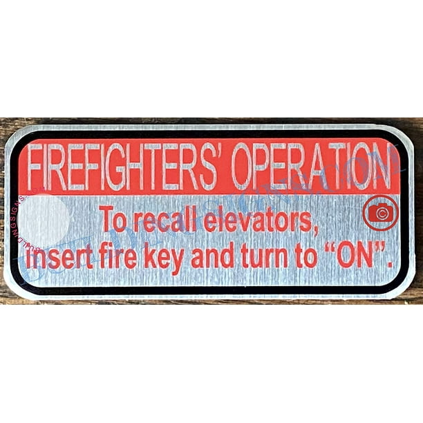 Firefighters Operation to Recall Elevators Insert FIRE Key and Turn to ...