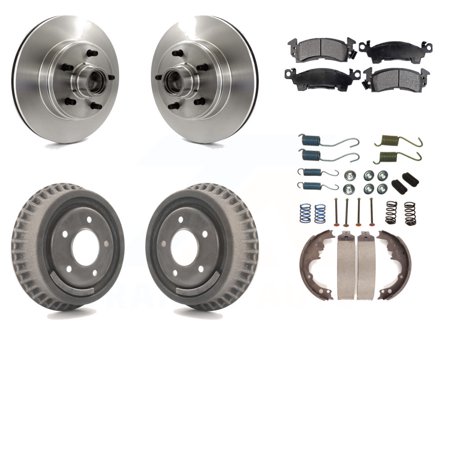 Front Rear Disc Brake Rotors Hub Assembly Semi-Metallic Pads And Drum ...