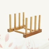 Bowls Wood Storage Rack Three Lattice Storage Rack Dish Storage Rack ...