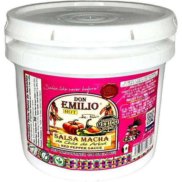 Don Emilio Hot Macha Sauce, Gourmet Oil Based Dried Red Peppers, Chili ...