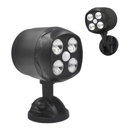 Solar 6 LED Outdoor Motion Sensor Alarm, Waterproof 110dB Home Safety ...