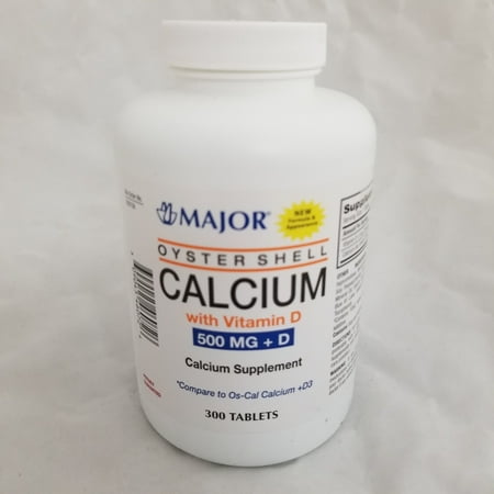 Major Oyster Shell Calcium w/ Vit D Tablets, 300ct - Walmart.com