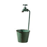 colaxi Faucet Flower Pot Metal Tap Planter Iron, Decorative Plant Pot ...