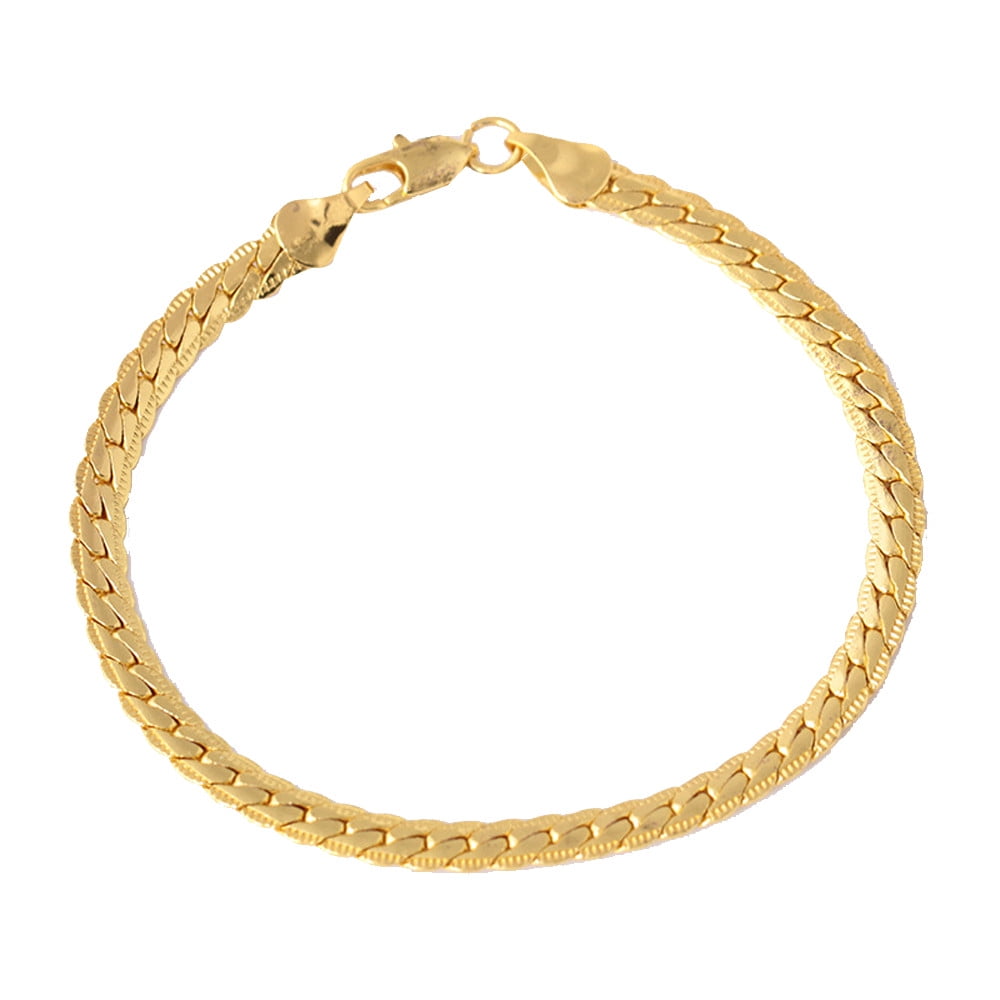 Click here for Riforla Unisex Mens Punk Gold Bracelet Chain Wrist... prices