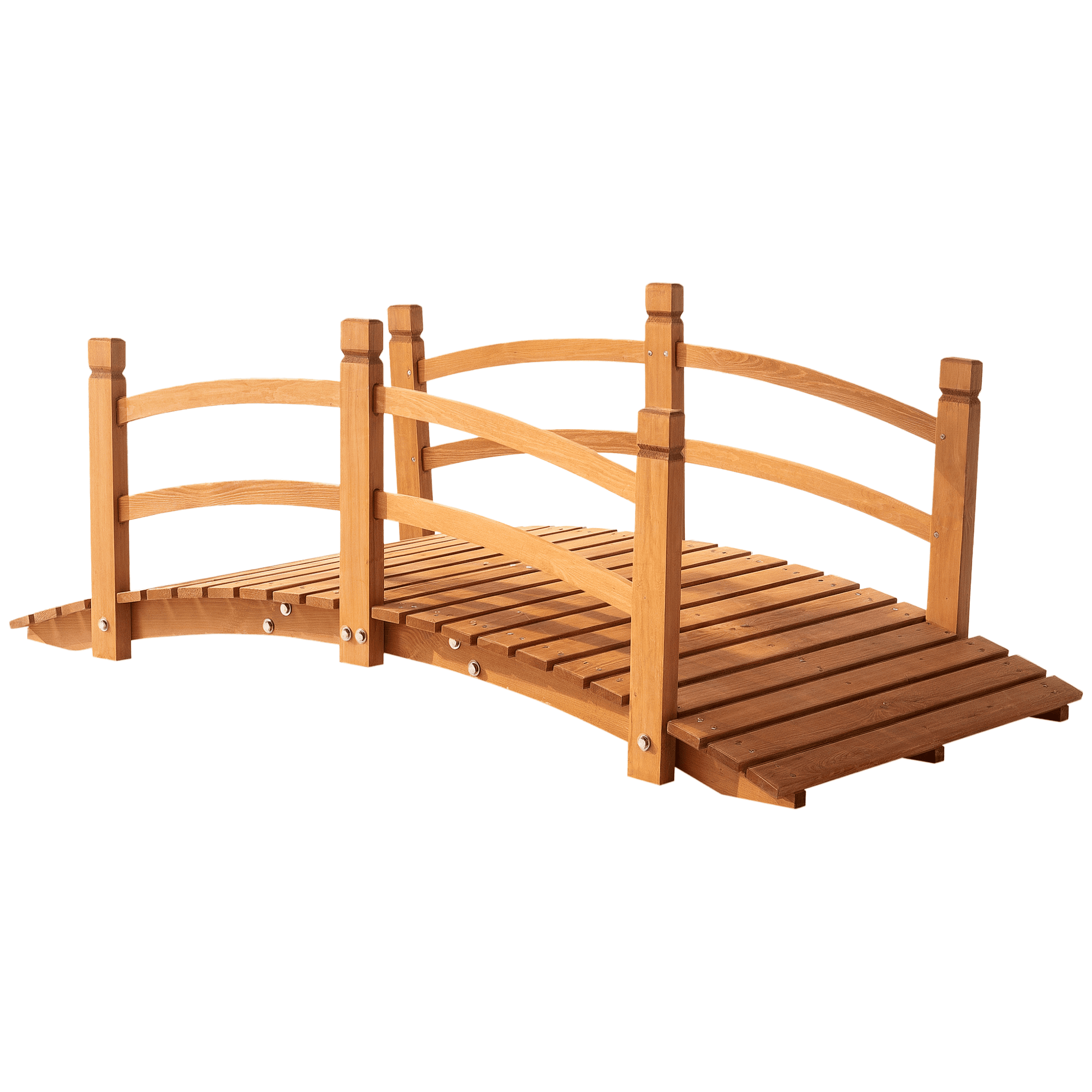 Click here for Outsunny 5ft Wooden Garden Bridge Classic Arc Foot... prices