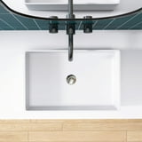 MEDUNJESS 21'' Stone Resin Bathroom Vessel Sink Rectangular Modern Above Counter Bathroom Sink ...
