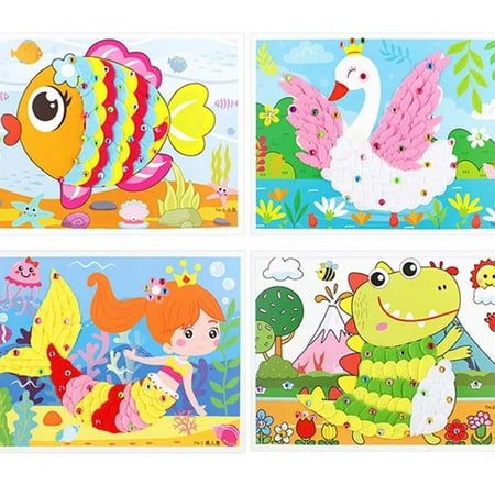 Handmade Non-woven 3D Stickers Make DIY Paste Material Package ...