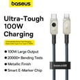 Baseus 100W USB C Cable 6.6ft Fast Charging E-marker White - Walmart.com