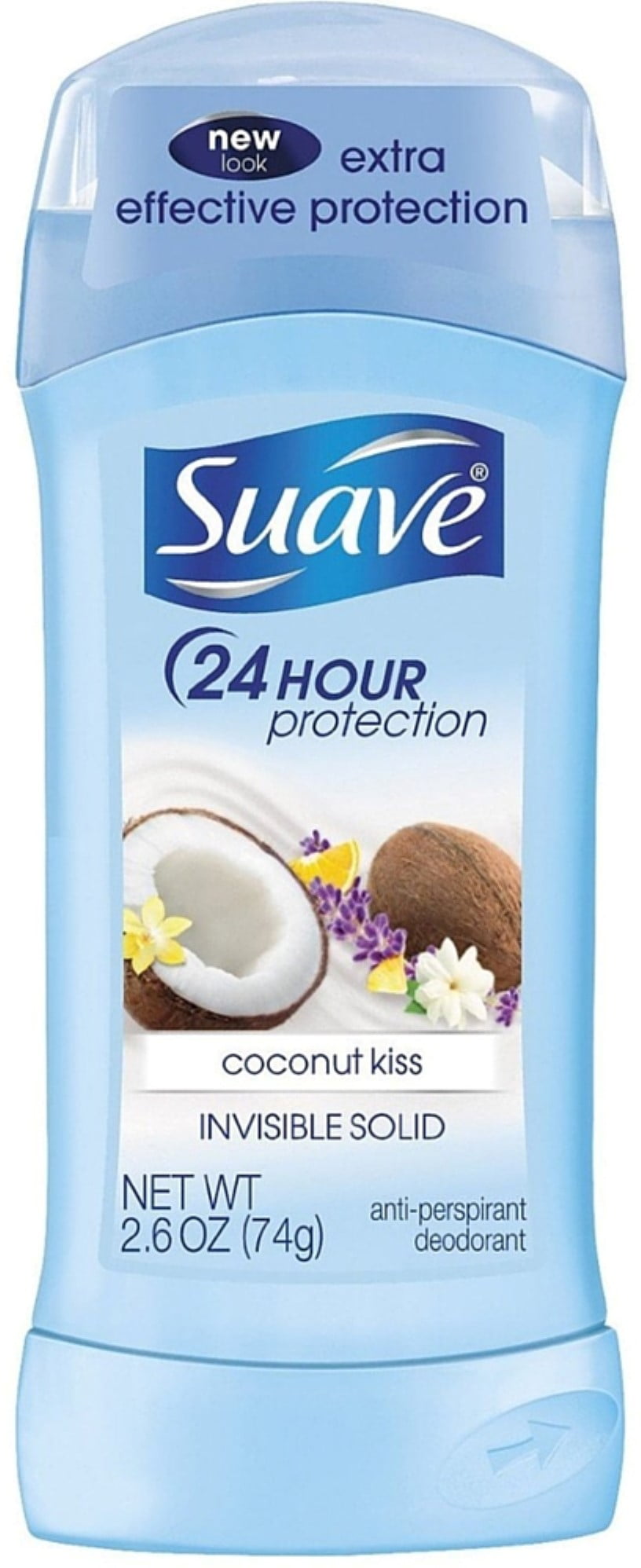 Suave Deodorant Invisible Solid, Coconut Kiss 2.6 oz (Pack of 4 ...