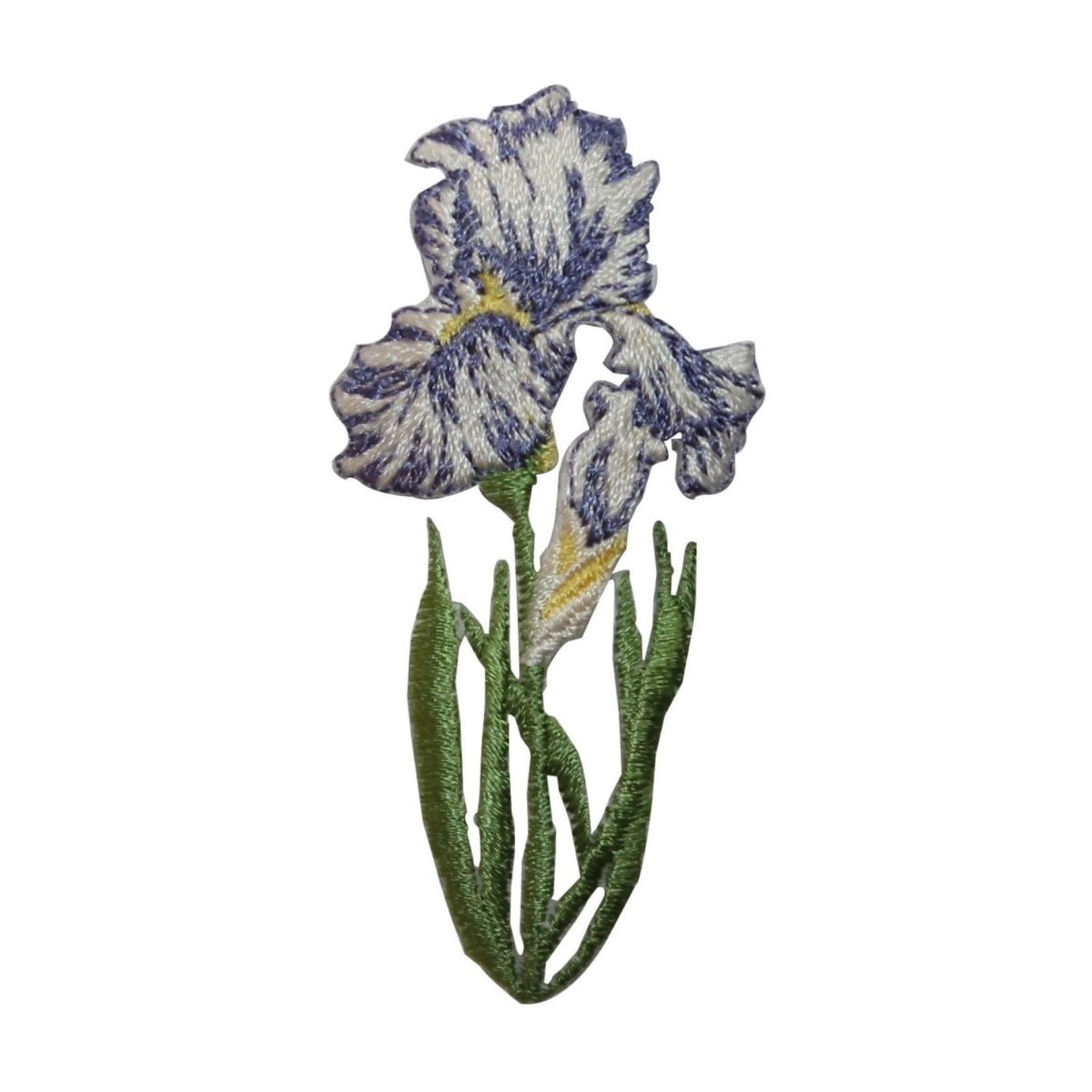 ID 6475 Blue Lily Flower Plant Patch Iris Garden Embroidered Iron On ...