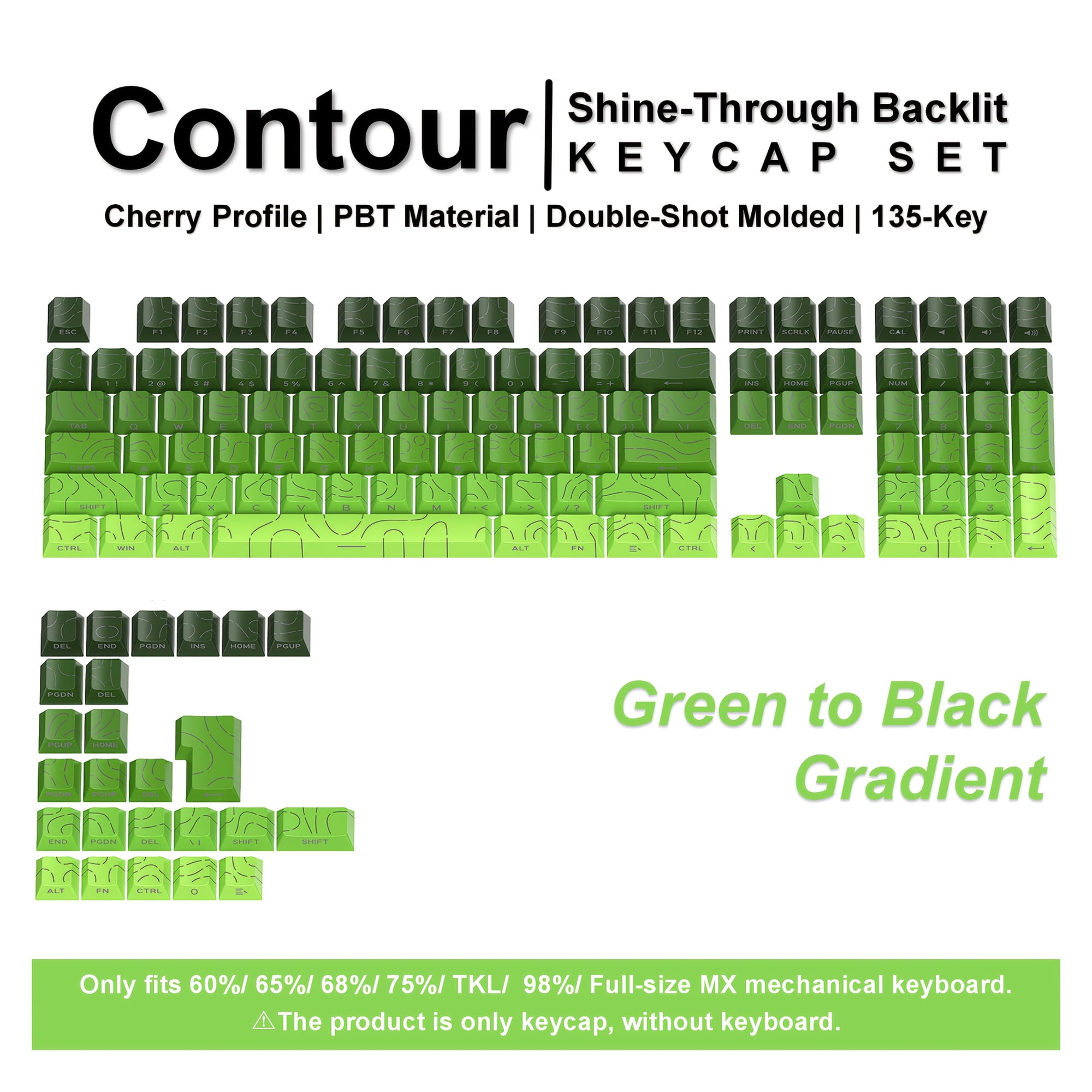 Click here for Unbranded A 135-Key Gradient Contour Keycap Set Ma... prices