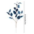 Qiweii Blue Artificial Eucalyptus Stems Faux Greenery Branches for ...