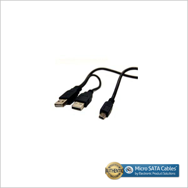USB 2.0 Y Cable A Male to A Male and 5 Pin Mini - Walmart.com