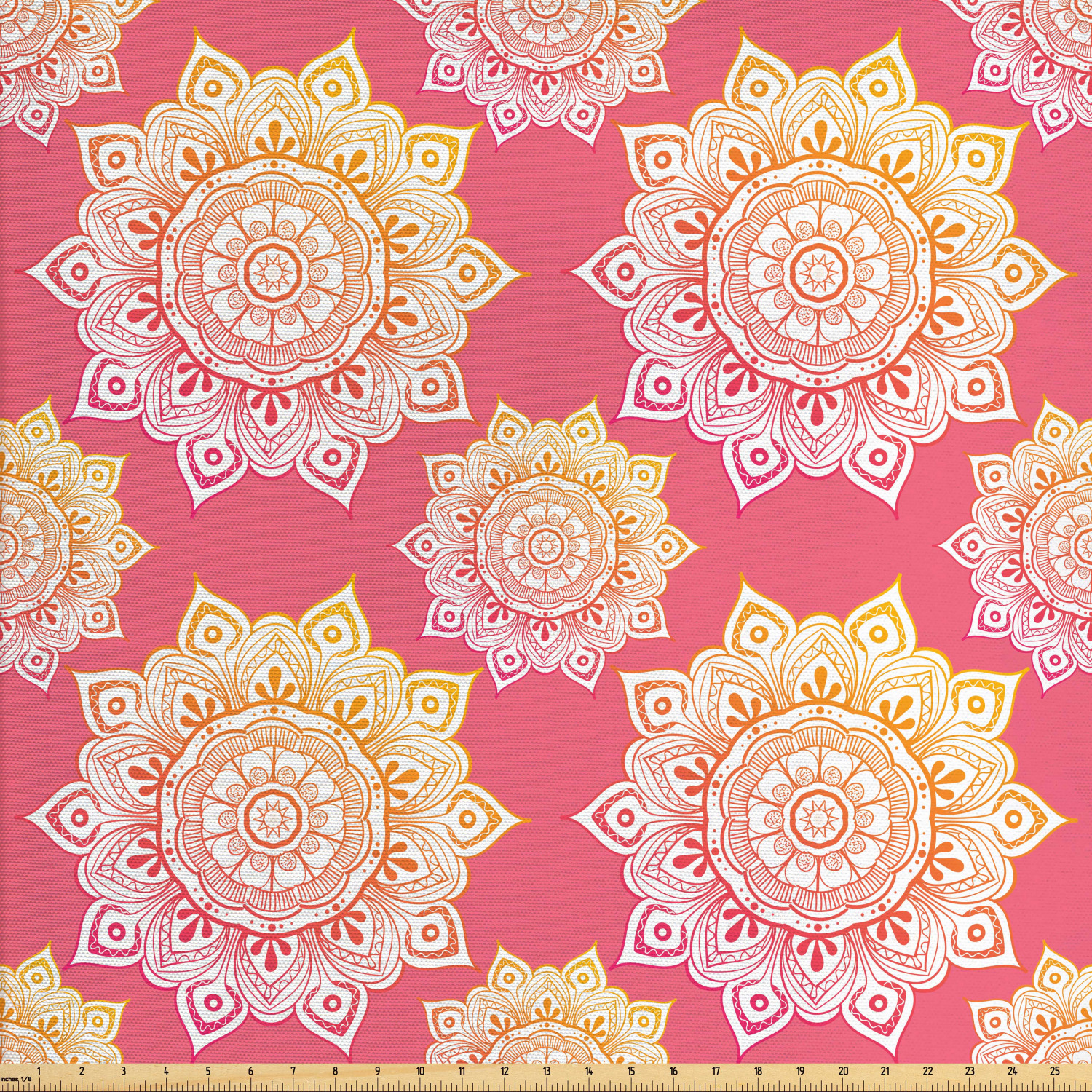 Oriental Sofa Upholstery Fabric by the Yard, Continuous Pattern of ...