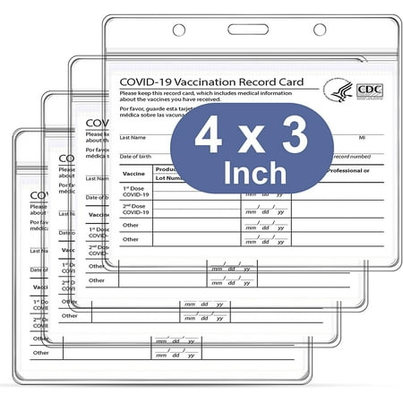 Vaccine Card Protector CDC Immunization Paper AIMTYD 4 X 3 Inch ...