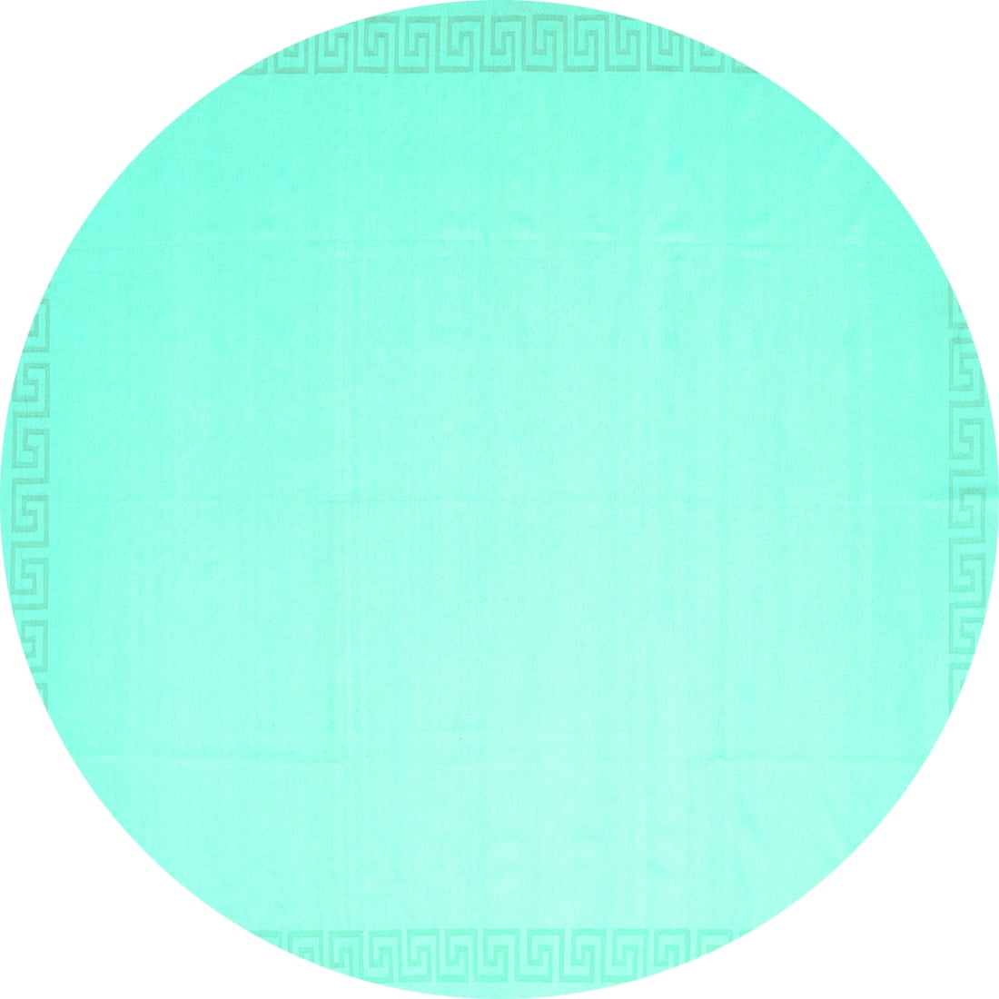 Ahgly Company Indoor Round Solid Turquoise Blue Modern Area Rugs, 6 ...