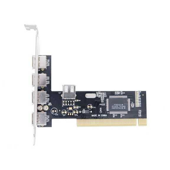 Internal USB 2.0 PCI Card, 5 Port (4 External & 1 Internal) PCI ...