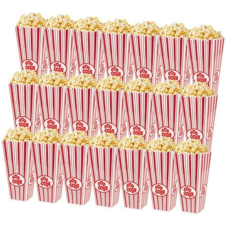 21 Pack Plastic Open-Top Popcorn Boxes Reusable Popcorn Containers - 7. ...